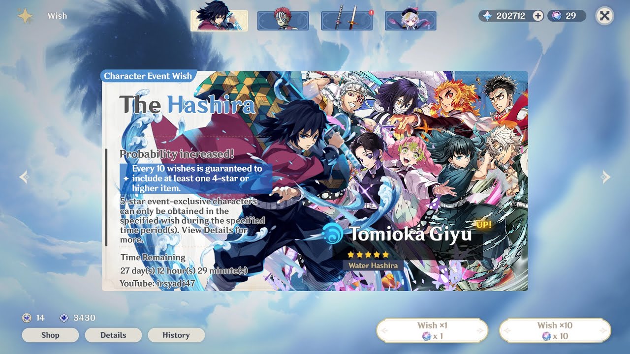 Kimetsu no Yaiba Hashira Banner Wish Fanmade | Genshin Impact X Demon ...
